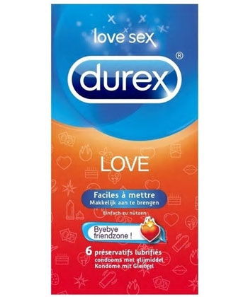 Durex Love, condom easy to put on, thin and lubricated to buy